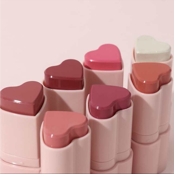 Rebellious Rose | Makeup | Heart Shaped Cream Blush Stick 3in Cute ...